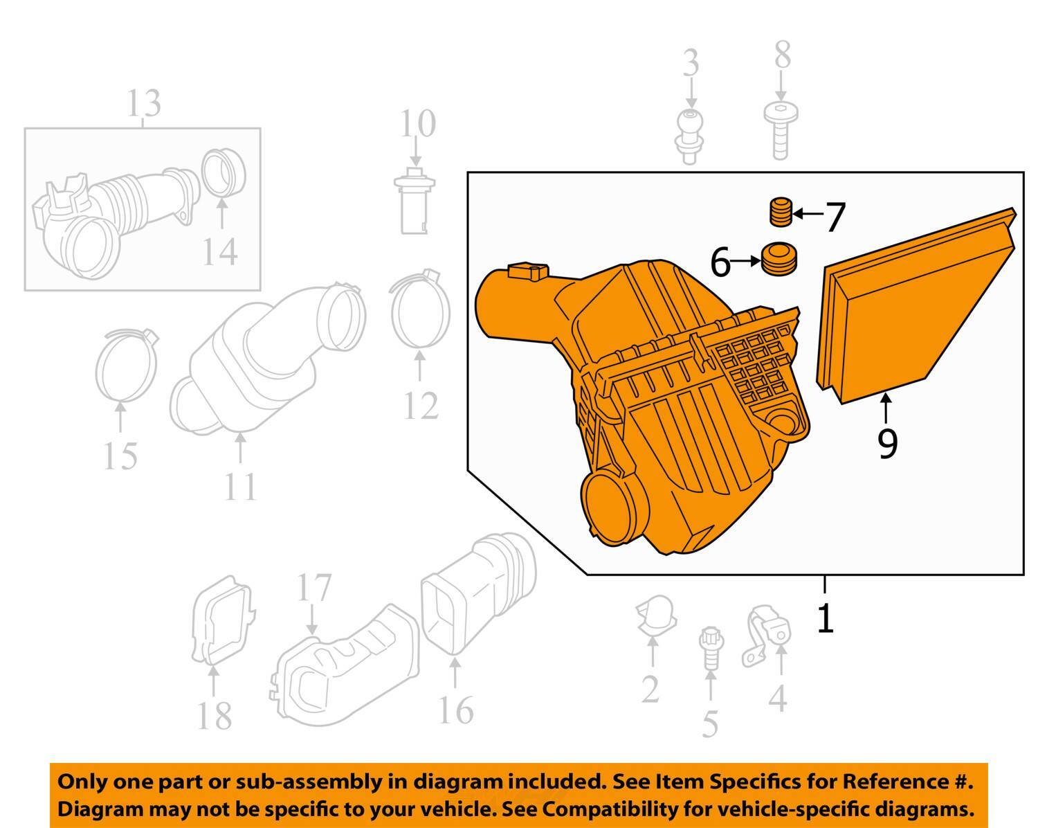 Used Air Cleaner Assembly fits: 2014 Bmw 528i Grade A | eBay