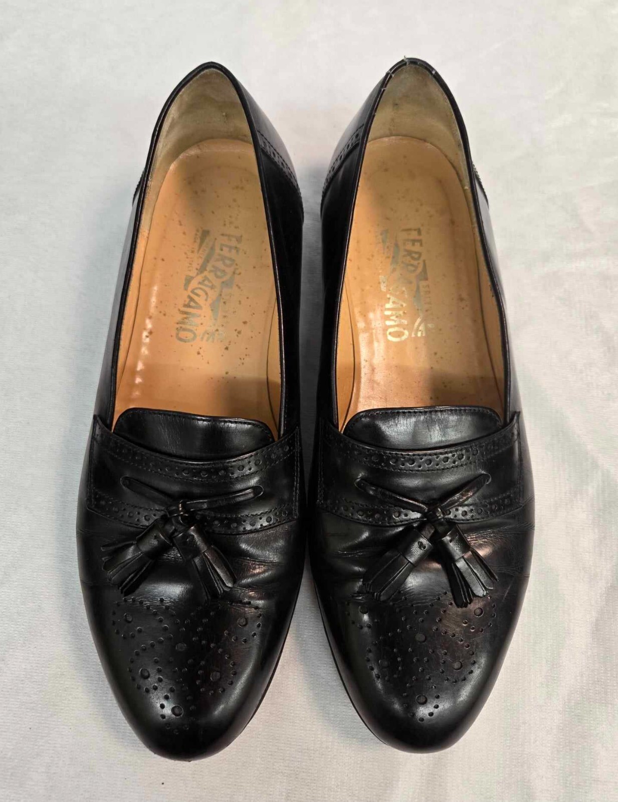 SALVATORE FERRAGAMO Men's Leather Tassel Accents Loafers Size: 9,5 EE | eBay