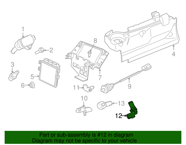 Genuine Jaguar Crankshaft Position Sensor C2Z17676 for sale online | eBay