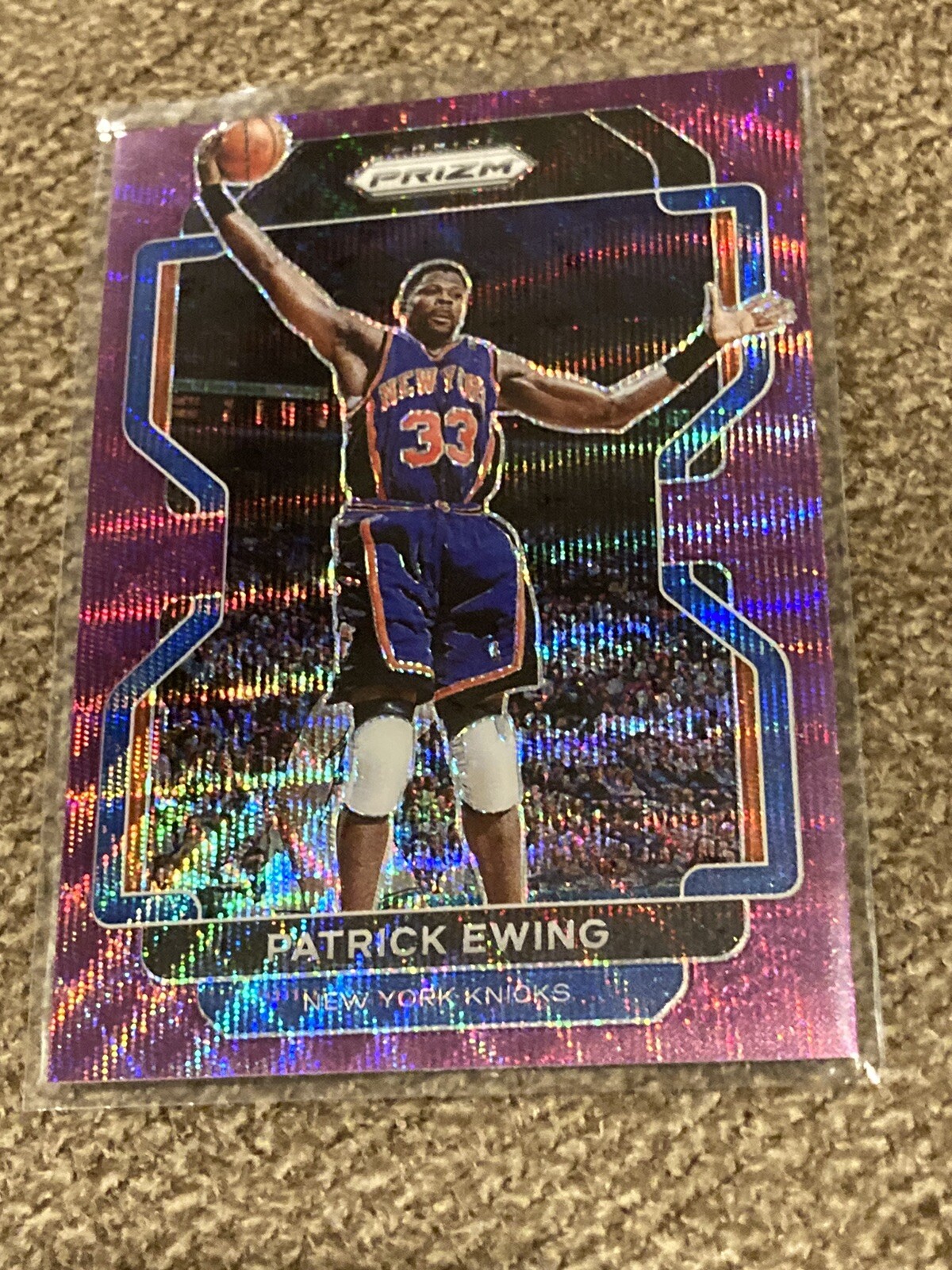 2021-22 Panini Prizm Purple Wave Prizm #245 Patrick Ewing New York ...