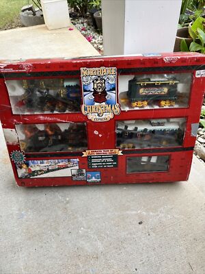 North Pole Christmas Magic Express Animated Musical Train Set Box 1996 ...