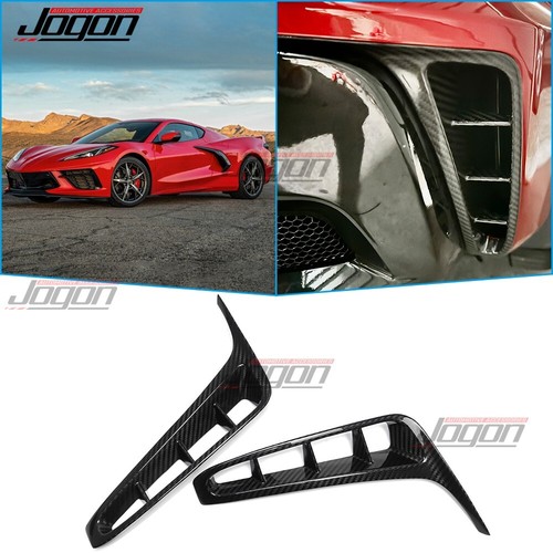 Real Carbon For Corvette C8 Z06 2023 2024+ Rear Bumper Side Air Intake ...