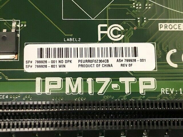 HP Thimphu Ipm17-tp Motherboard Intel Z170 LGA 1151 Ddr4 799926-001 ...