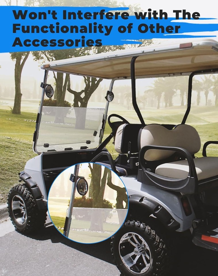 Golf Cart Clear Folding Fold Down Windshield Window for Club Car DS ...