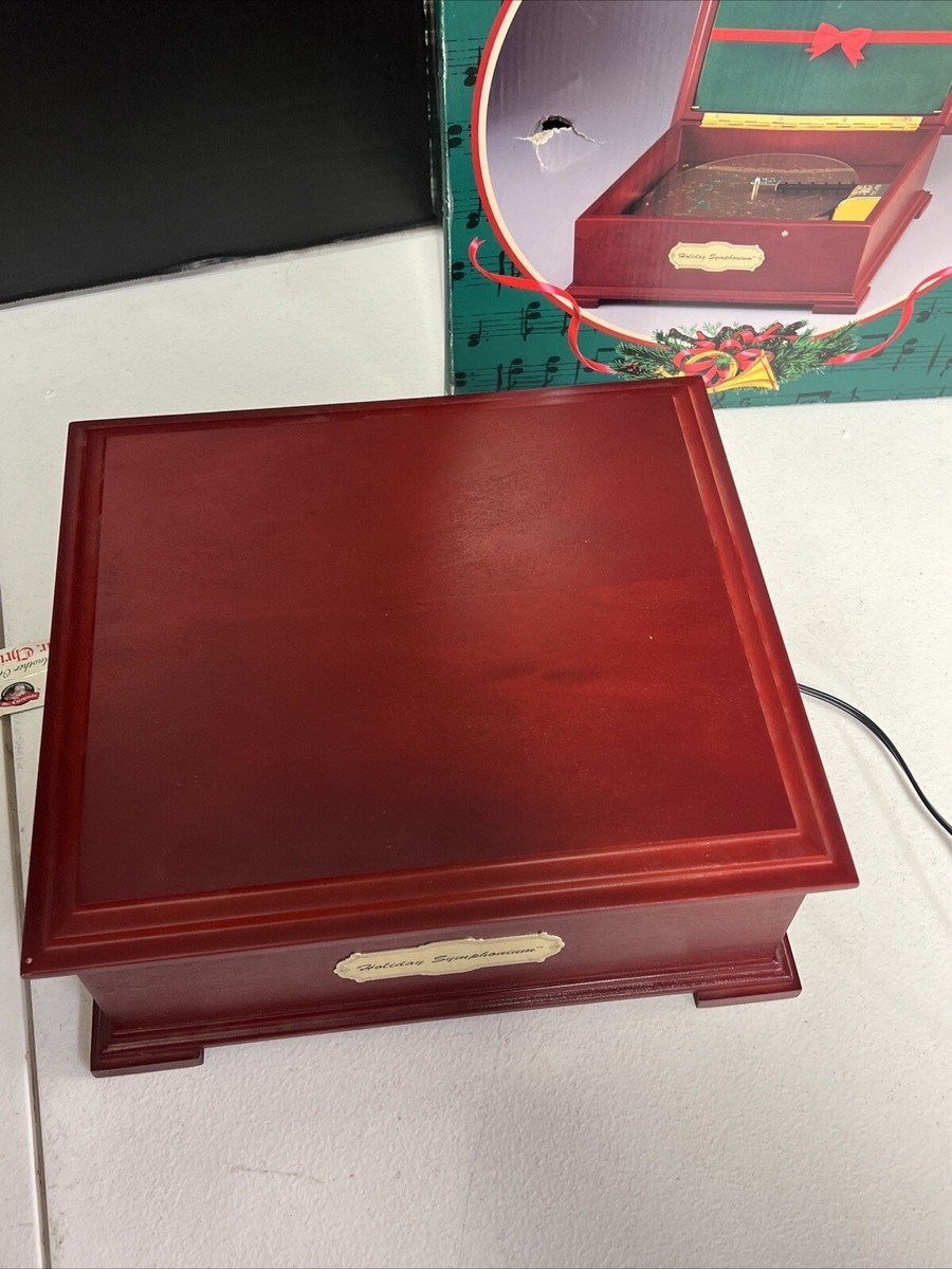 Vintage Mr Christmas Holiday Symphonium Wooden Music Box 16 Vintage Mr Christmas Holiday Symphonium Wooden Music Box 16