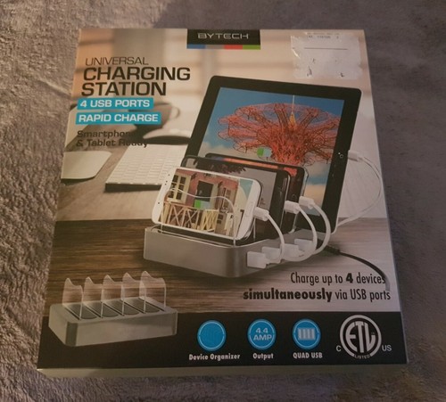 ByTech Universal Quad USB Multi Device Charging Station Organizer BNIB ...