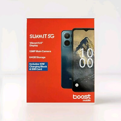 @ Boost Mobile Summit 5G, 64GB, Blue Prepaid Smart Phone, locked to ...