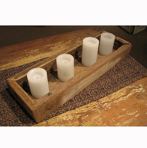 Reclaimed Wood Tray Rectangle Centerpiece 24" L x 8" W x 2.5" H ...