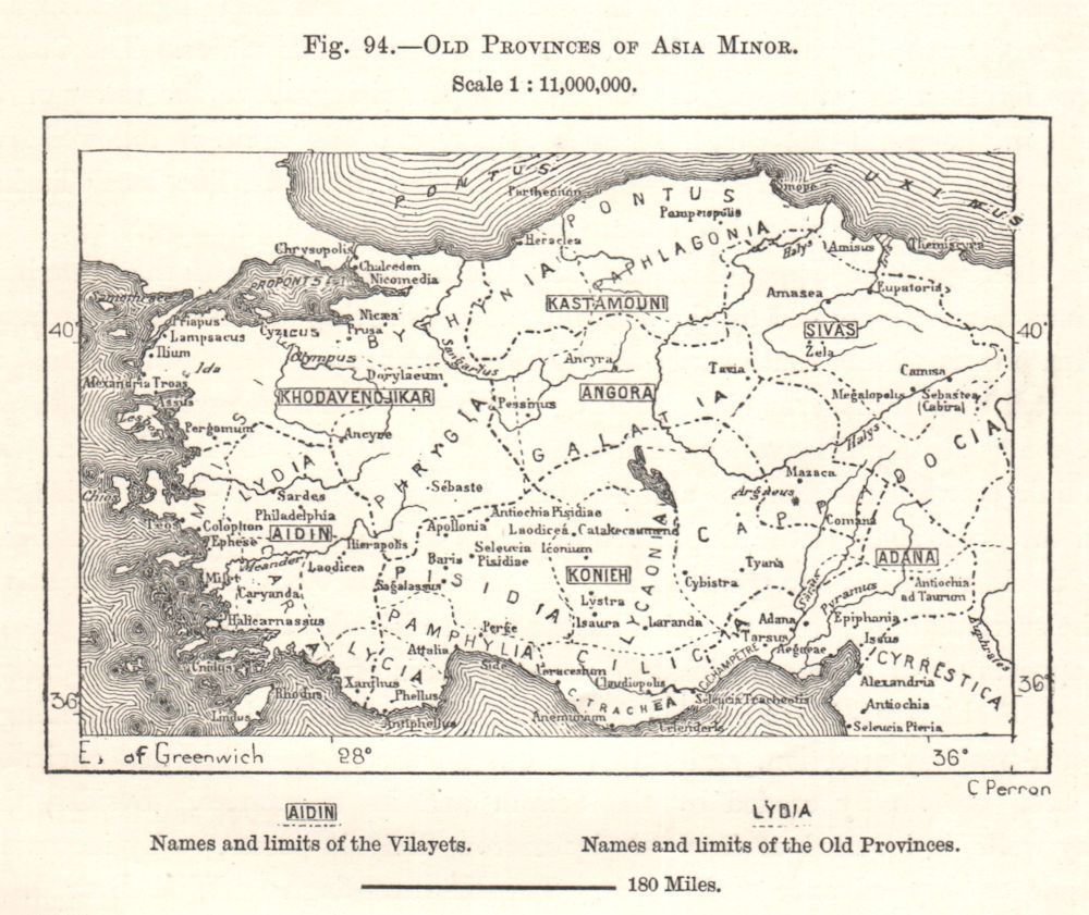 Asia Minor Map Ancient Asia Minor. / Mitchell, Samuel Augustus / 1875