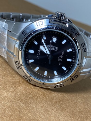 Pulsar Japan Movement 100m Water Resistant 40mm Mens' Watch, Date ...