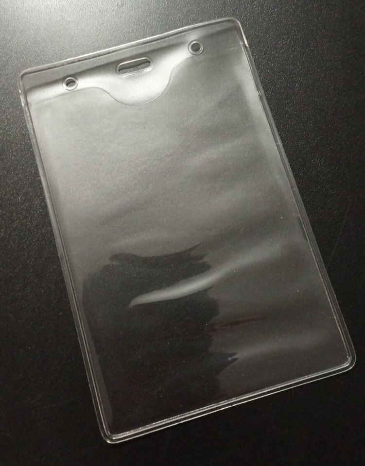 Bulk 100 Pack - 4X6 Extra Large Badge Holders - Clear Vinyl 4 X 6 ...