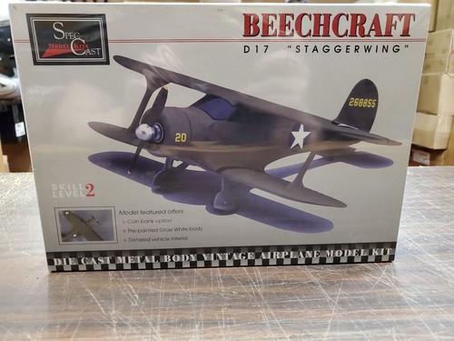 Spec Cast Beechcraft D17 Staggerwing Die Cast Metal Body Vintage ...