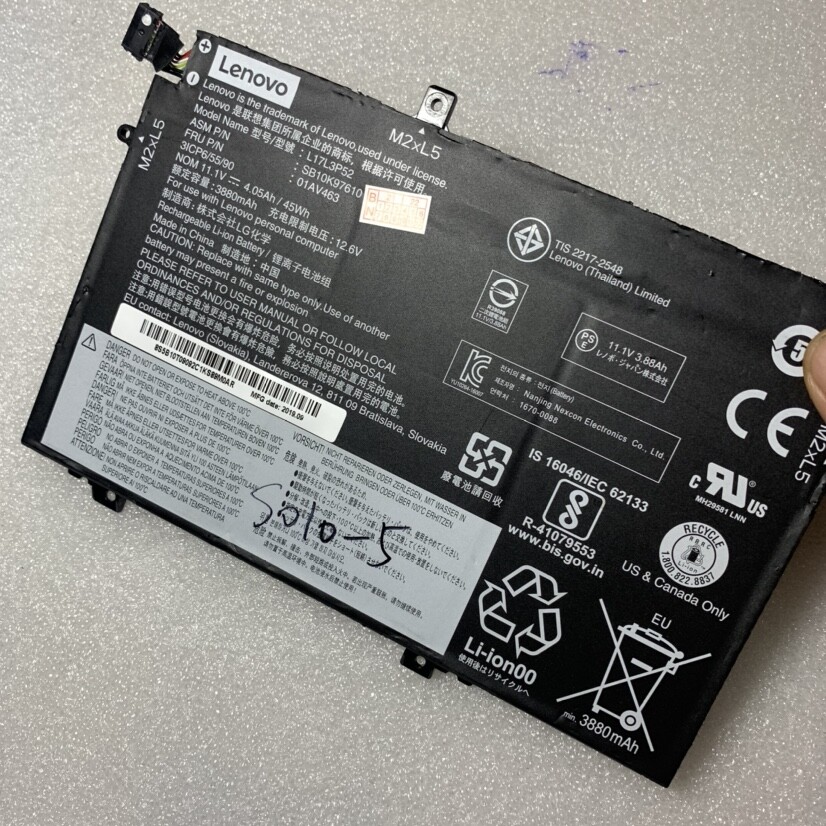 Genuine L17L3P52 L17M3P53 Battery Lenovo ThinkPad L14 L15 Gen 1 L480 ...