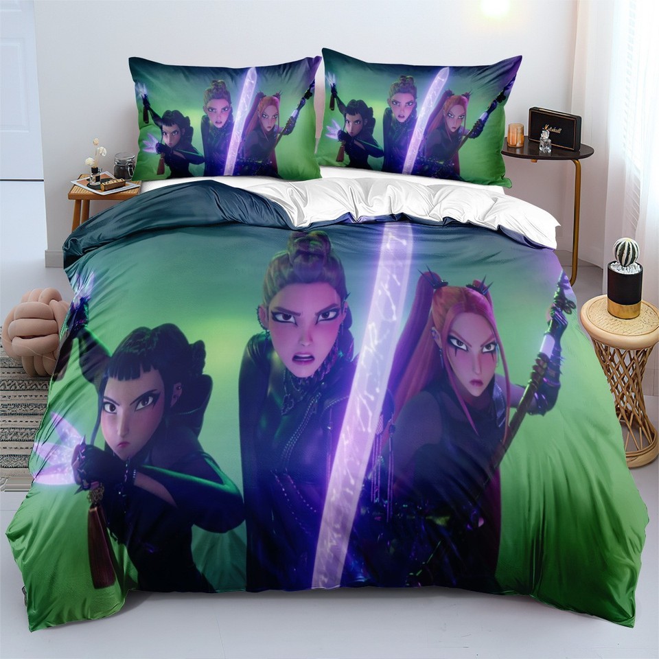🎁Girls KPop Demon Hunters Duvet Cover Pillowcase Single Double King ...