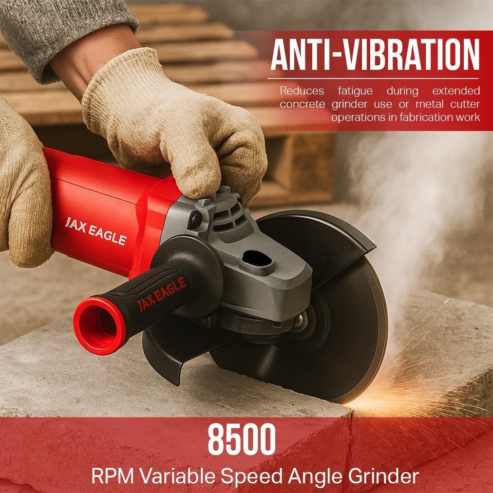 Jax Eagle 7" 110V Electric Angle Grinder for Metal Cutter Tool Hand ...