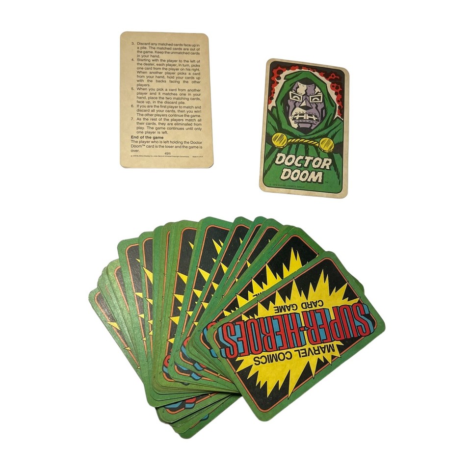 Marvel Super-Heroes Card Game Milton Bradley 1978 Complete With ...