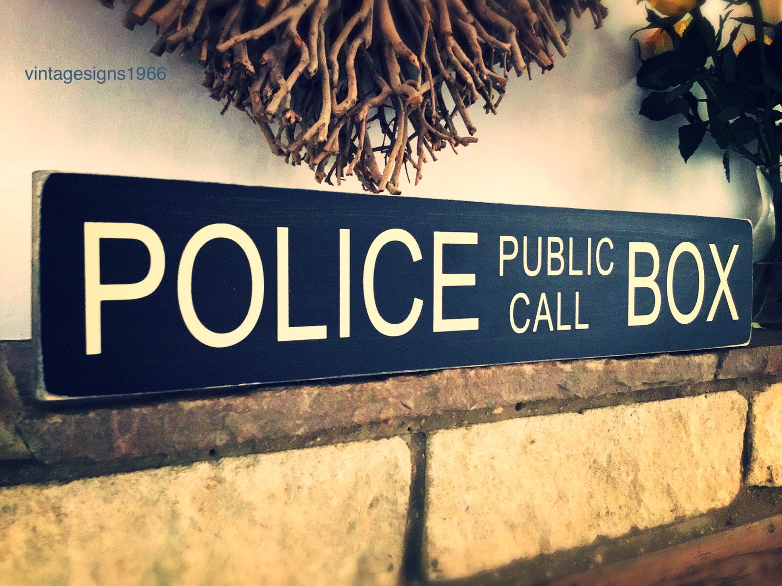 Police Public Call Box sign Dr who wooden Tardis Dalek large BBC Hand ...