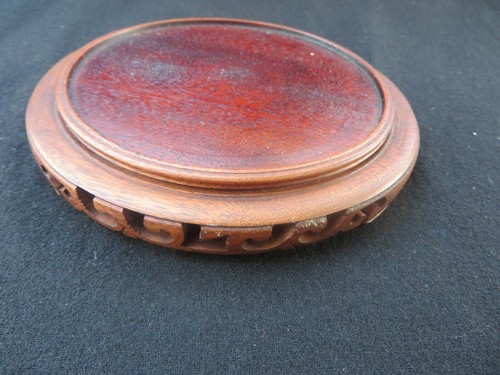 Antique Chinese Wooden Finely Carved Base Stand 5" Diameter | eBay
