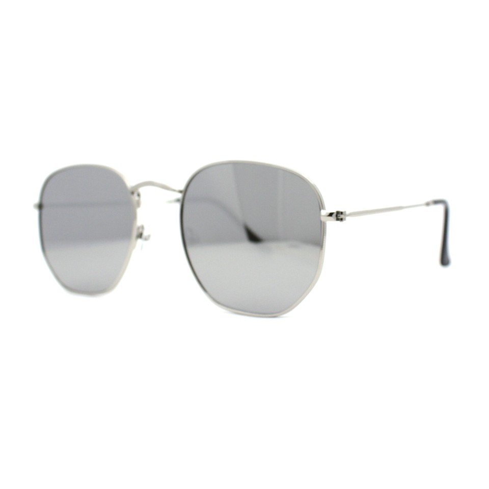 Mens Trendy Hipster Dad Shade Rectangle Color Mirror Sunglasses | eBay