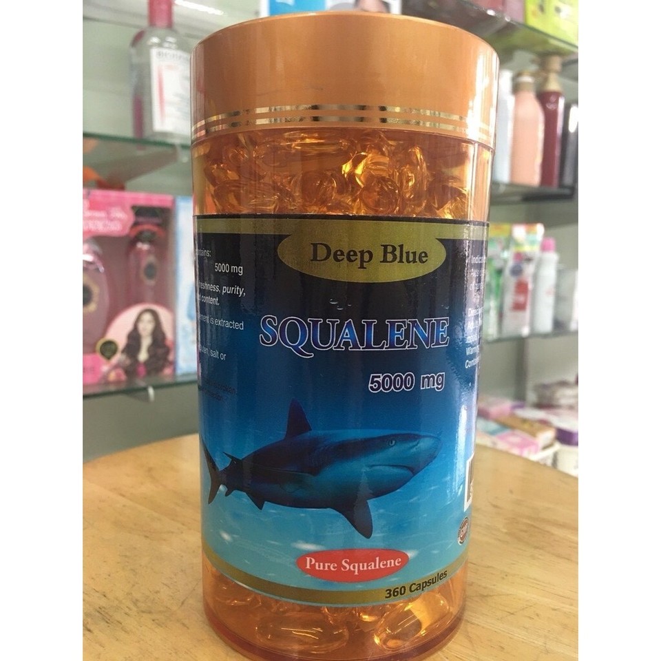 Deep Blue Squalene Pure 5000 ml Shark Liver Oil Supplement 360cap Boost ...