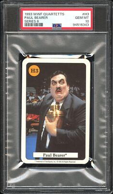 Paul Bearer 1993 WWF Quartetts GERMAN CARD PSA 10 UNDERTAKER Manager ...