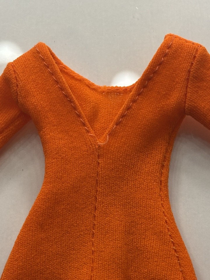 Vintage Barbie Orange Jumpsuit 1970s Superstar Style Doll Clothes ...
