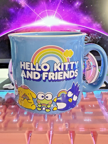 2024 Sanrio Hello Kitty & Friends Blue Rainbows Mug 20oz Kuromi Keroppi ...