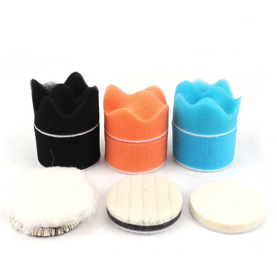 9Pcs 2 inch Car Sponge Foam Waxing Buffing Polishing Pads Kit Buffer ...