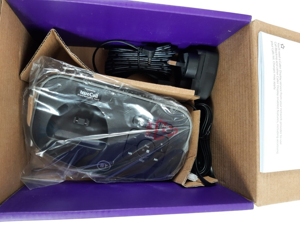 BT Advanced Phone TrueCall Block 100 Percent Nuisance Calls Handset ...