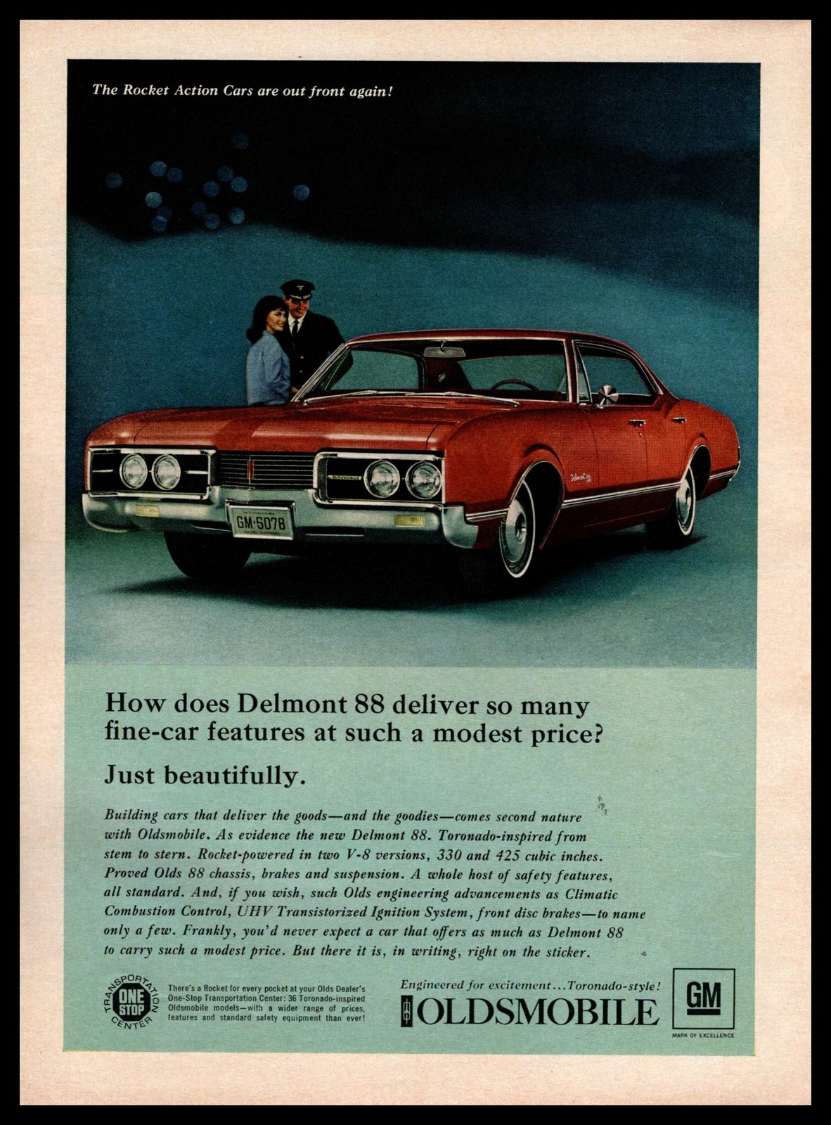 1967 Oldsmobile Delmont 88 Holiday 425 Super Rocket V-8 Engine 300 HP ...