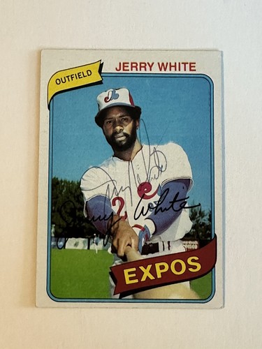 Jerry White Expos Signed 1980 Topps Baseball Card #724 [0528] | eBay