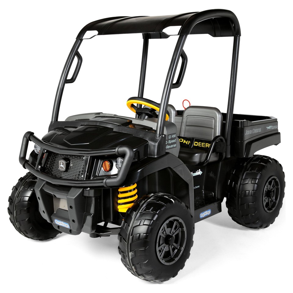 Peg Perego John Deere Gator XUV Midnight Black 12V Battery-Powered Ride ...