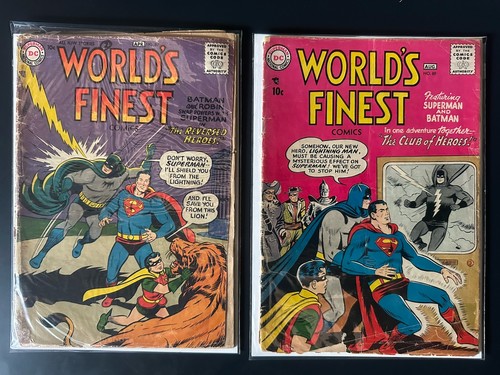 World's Finest Comics #87 AND #89 DC 1957 Silver Age Superman, Batman ...