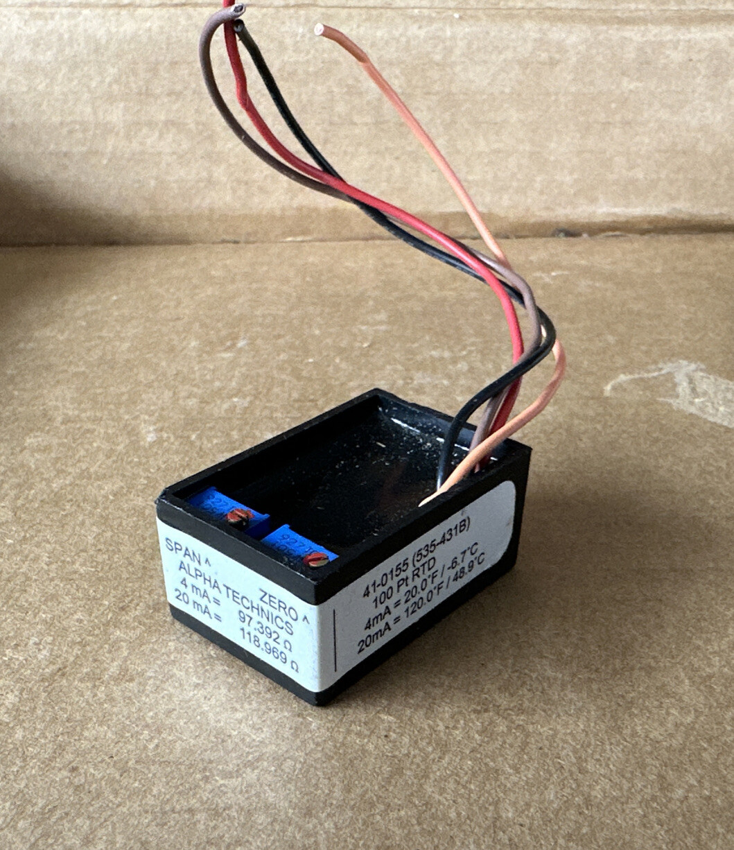 Alpha Technics Sensor 41-0155 535-431B TEMP SENSOR TRANSMITTER | eBay