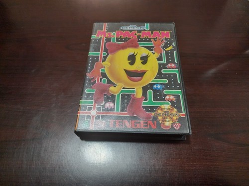 Vintage Sega Genesis Ms. Pac-Man Case, NO GAME, Nice shape! | eBay