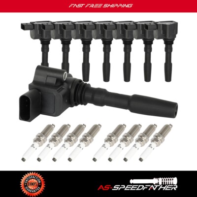 8 Ignition Coils and Spark Plugs Kit Fits Audi S7 2016 4.0L 079905110R ...