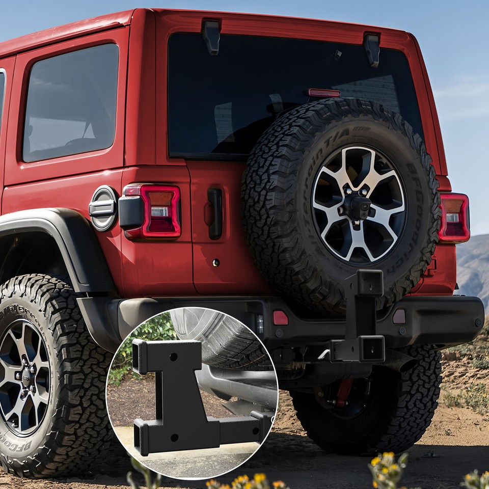 4000LB Dual 2" Trailer Receiver Hitch Rise-Drop Adapter Extender ...