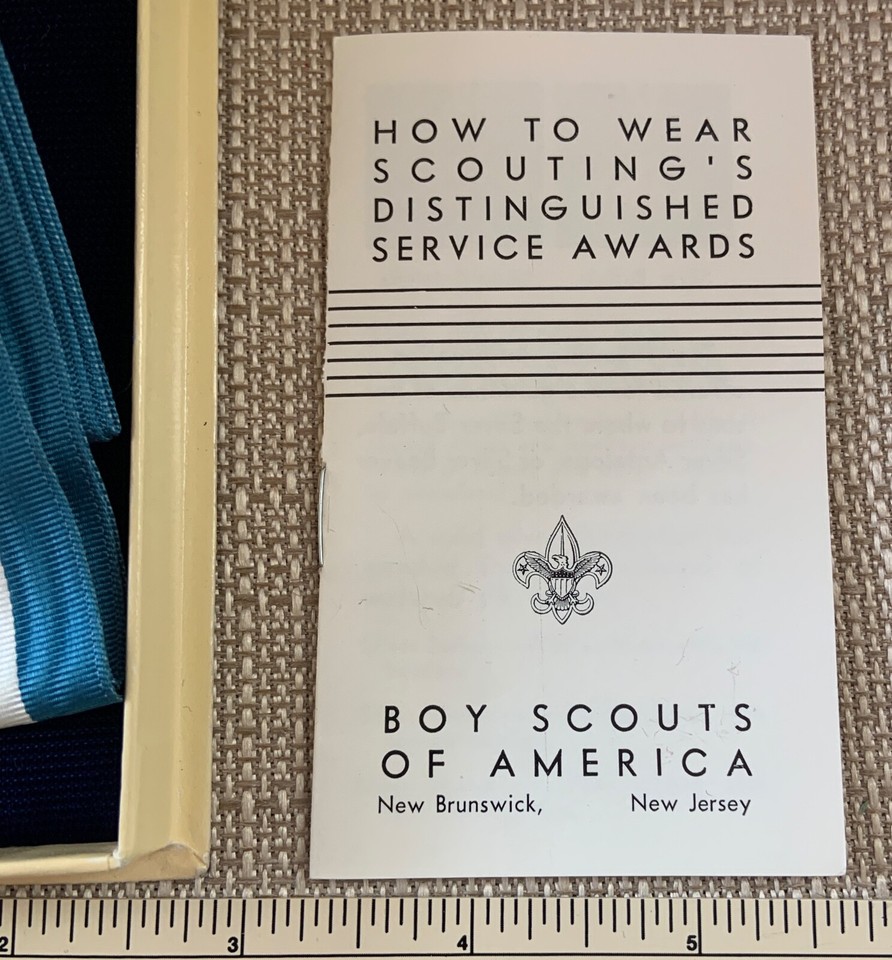 NOS 1960s SILVER BEAVER Boy Scouts of America MEDAL Ribbon BSA Award ...