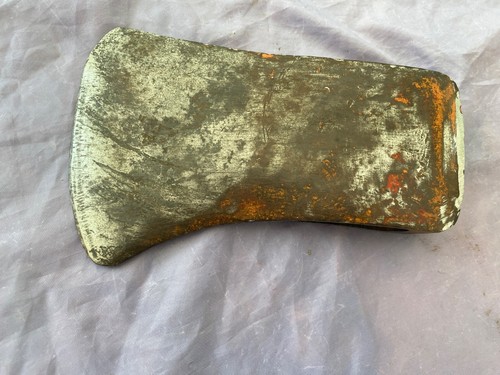 VINTAGE AXE HEAD W TRUE TEMPER RIDGES IN POLE HOLE & RED PAINT-VERY ...
