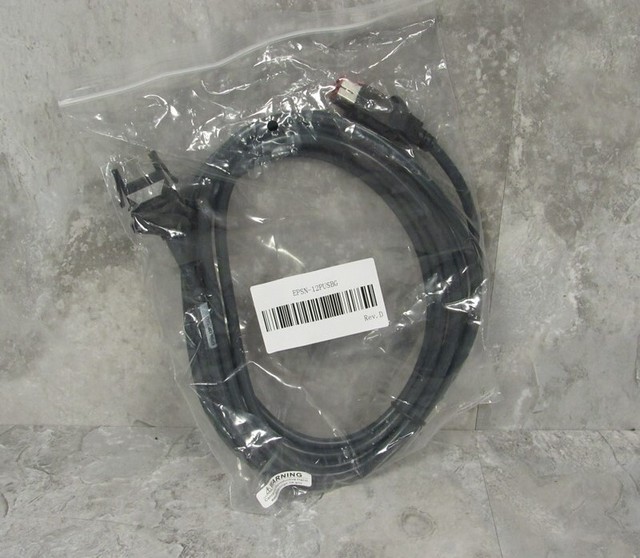 Epson Epsn-12pusbg 12' USB Plus Power Cable W/ Berg Connector Dark Gray ...