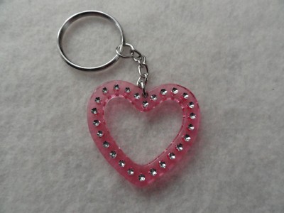 A Light Pink Heart Keychain | eBay