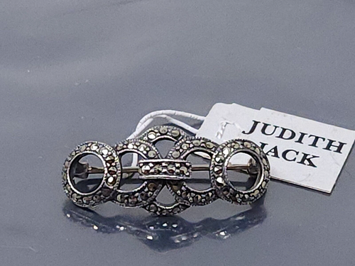 Vintage Judith Jack JJ Sterling Silver Marcasite Abstract Brooch | eBay