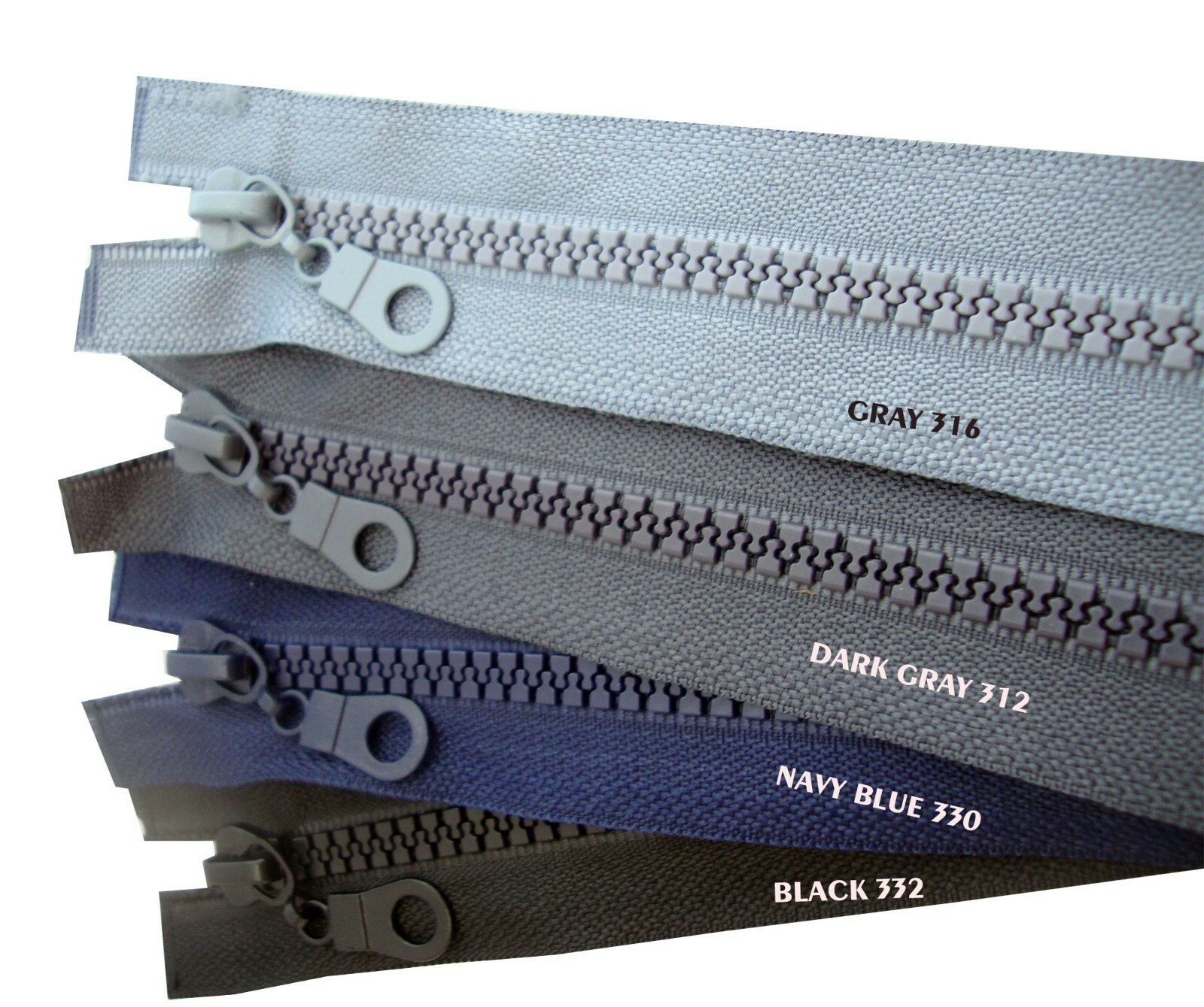 TWO WAY Chunky Zip #5 Slider Plastic Teeth Zipper Open End Black 60cm ...