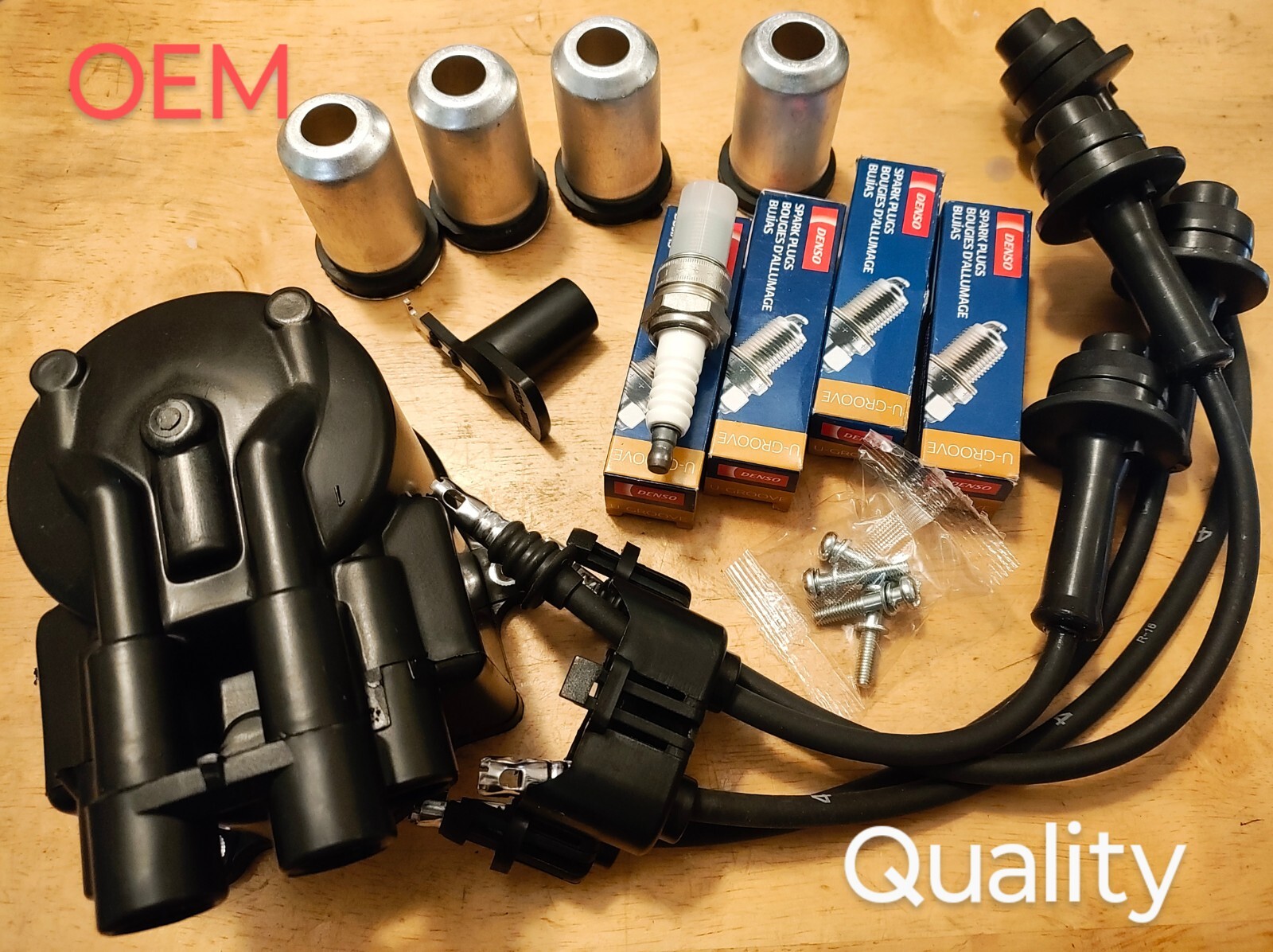 TOYOTA FORKLIFT 4Y ENGINE IGNITION TUNE UP KIT ESPECIAL DENSO SPARK ...