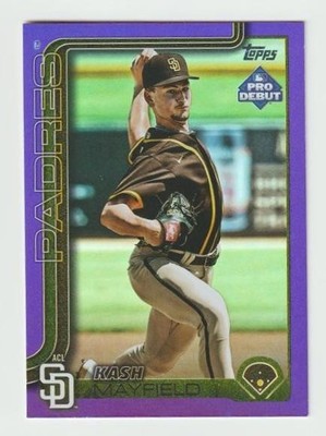KASH MAYFIELD 2025 TOPPS PRO DEBUT PURPLE FOIL # PD-129 S/N 119/299 ...