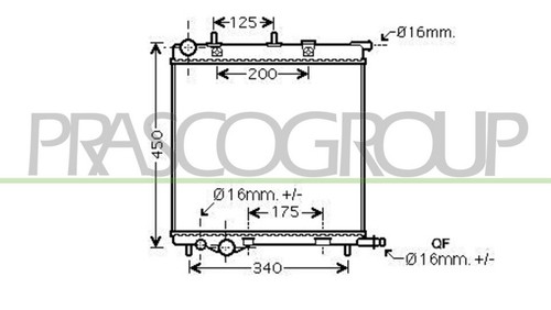 Fits Citroen C2 Radiator 2003 2004 2005 2006 2007 2008 8033533465017 ...