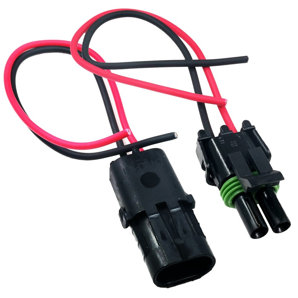 GM/Delphi 2-Wire Weather Pack Connector Kit 18-GA Assembled with 8 ...