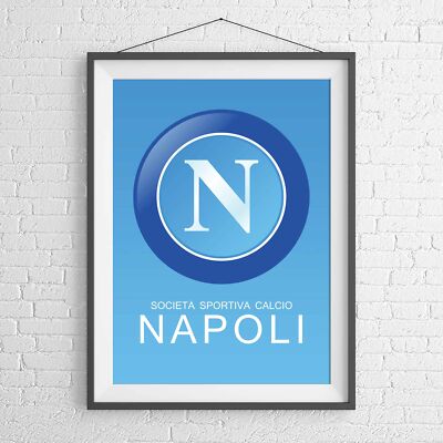 NAPOLI CLUB BADGE FOOTBALL SOCCER POSTER PICTURE PRINT Size A5-A0 **NEW ...