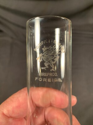 Glass Griffin Brands Large Bulge Lamp Oil Lamp Chimney 1&3/4" b 9&3/4 ...