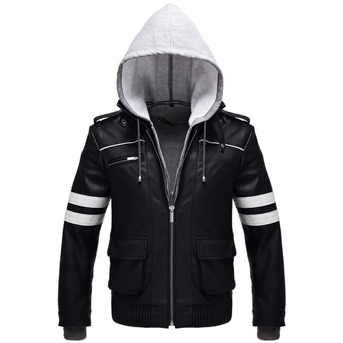 Prototype Alex Mercer Coat Hooded Jacket Dragon PU Embroidered Cosplay ...